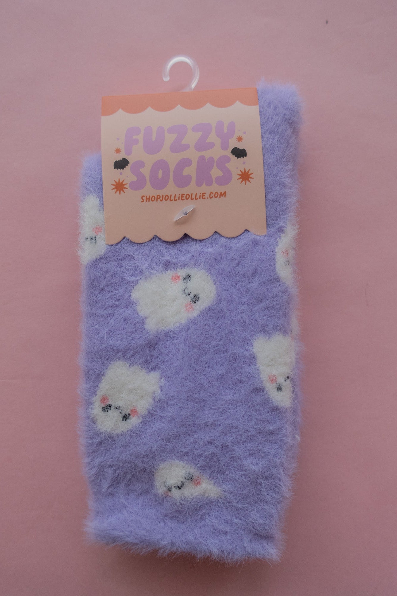 Purple Ghostie Fuzzy Socks – Shop Jollie Ollie