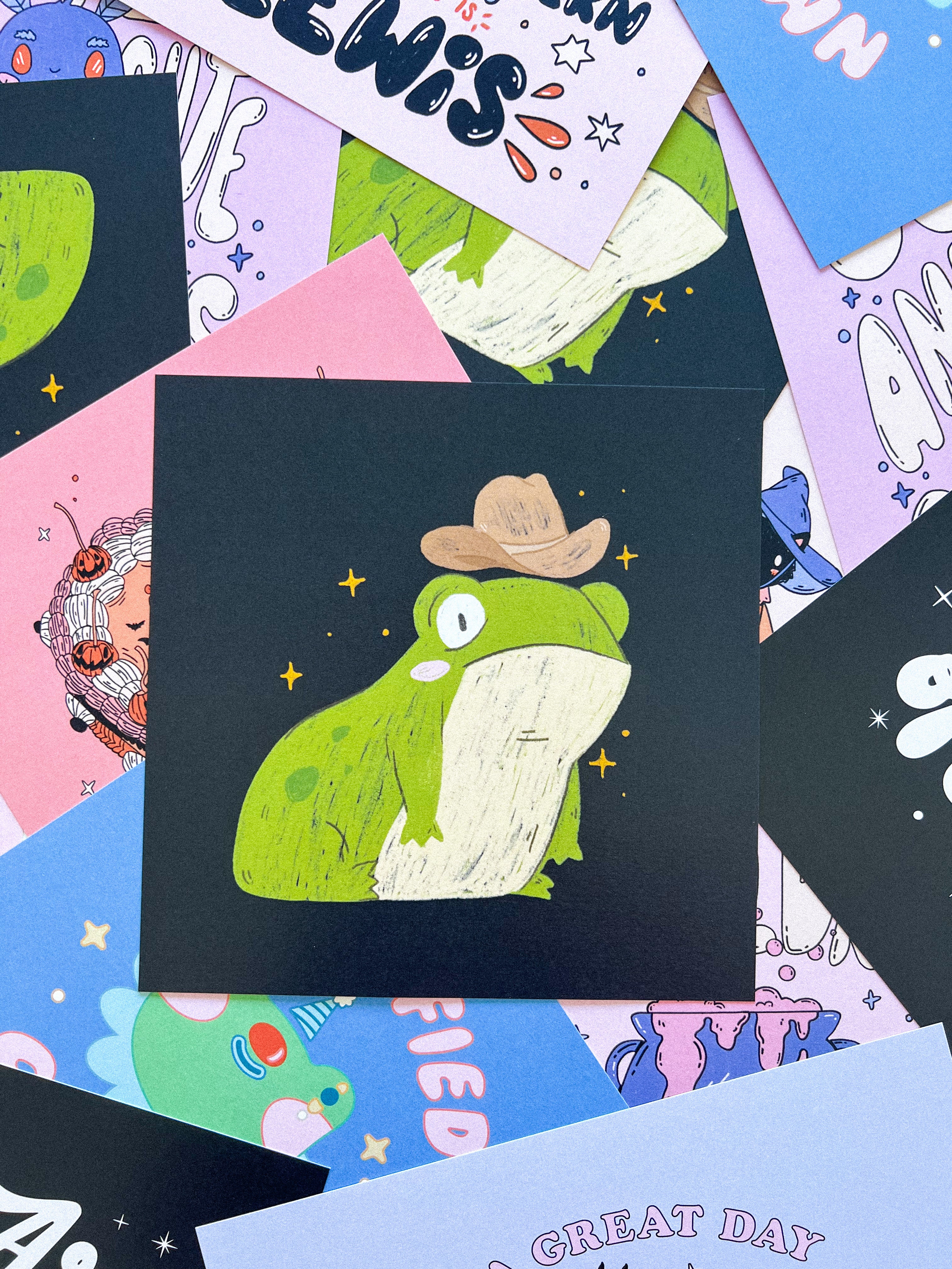 Yeehaw Frog 8x8 Print – Shop Jollie Ollie