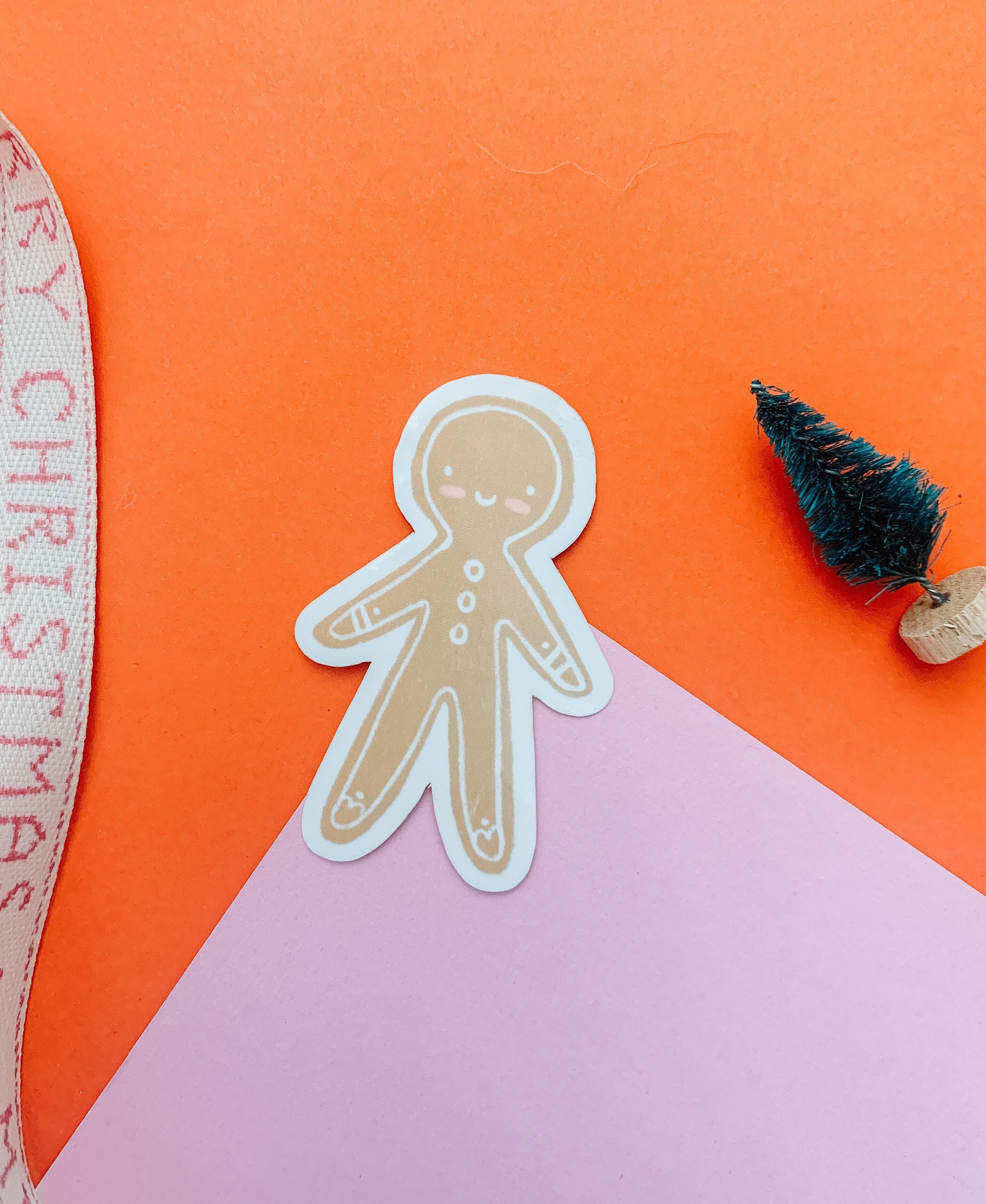 Gingerbread Transparent Sticker – Shop Jollie Ollie